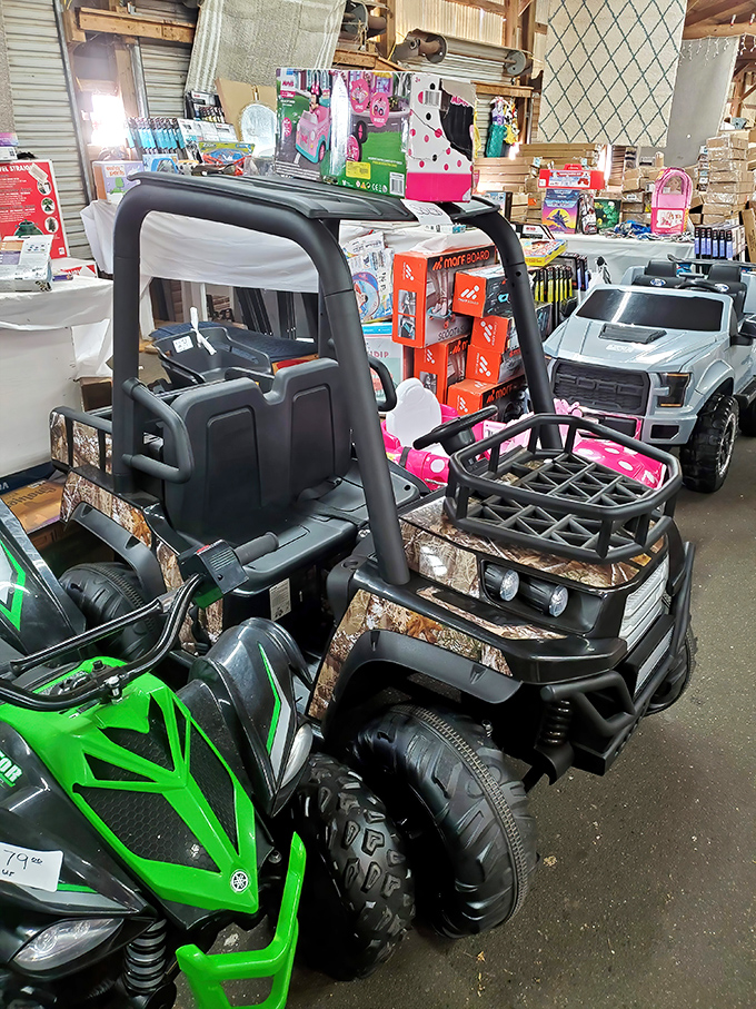 Kid-sized adventures in camo and neon! These miniature vehicles promise backyard expeditions and driveway safaris for the next generation of explorers.