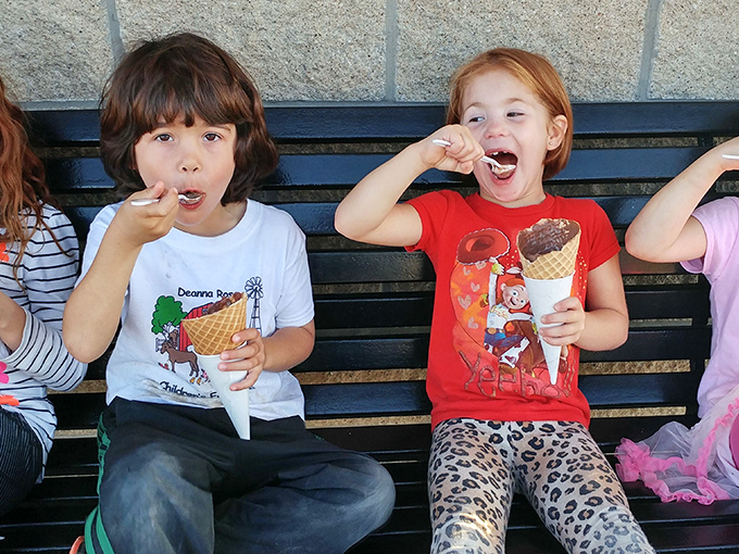 Pure, unfiltered joy&mdash;the universal language of kids experiencing great custard. No emoji could ever capture this level of authentic delight.