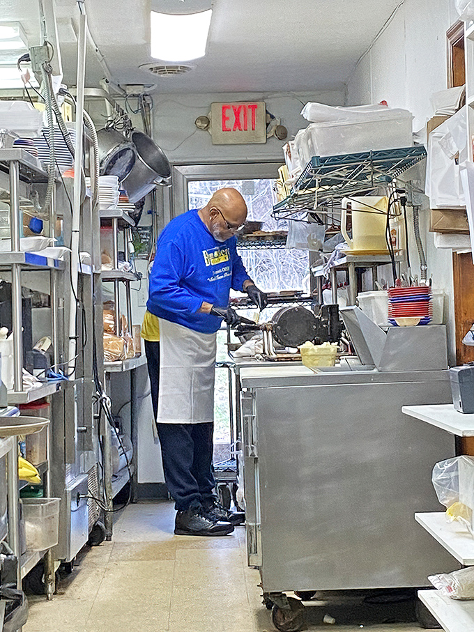Where the magic happens - a kitchen craftsman turning simple ingredients into morning masterpieces.