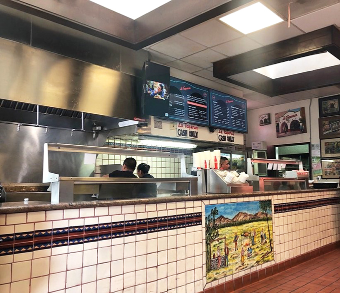 Where the magic happens. The open kitchen layout means you can watch your burrito being born&mdash;a transparency that builds both appetite and trust.