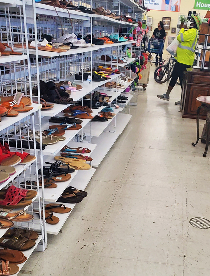 Shoe paradise stretches as far as the eye can see, with sandals, loafers, and heels awaiting their Cinderella moment.