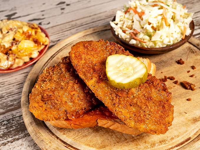 These crispy tenders on Texas toast with pickle chips aren't just food&mdash;they're an event, a memory, a reason to drive across state lines.