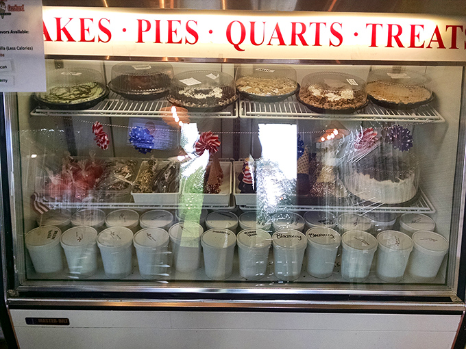 The dessert display case&mdash;where willpower goes to die and joy begins. Those pies and treats are practically performing a siren song.