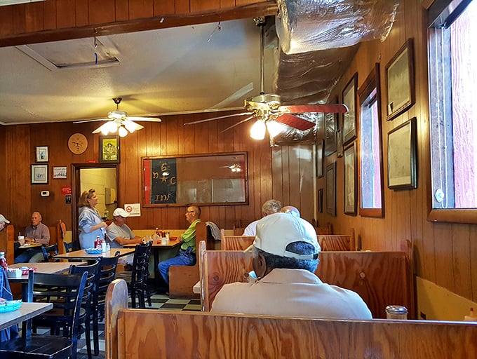 Wooden booths polished by decades of elbows and conversations &ndash; where strangers become regulars and regulars become family over eggs and coffee.