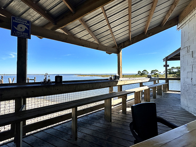 That view though! The deck at Lynn's proves that sometimes the best seasoning is simply being seaside.