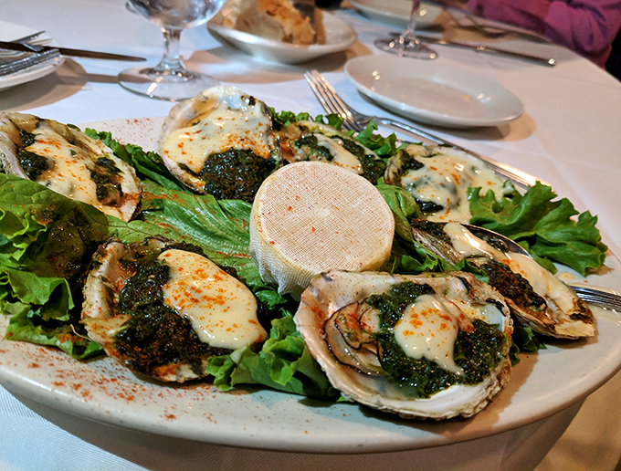 Oysters Rockefeller &ndash; where seafood meets luxury in a hot, bubbling romance that would make Jane Austen blush.