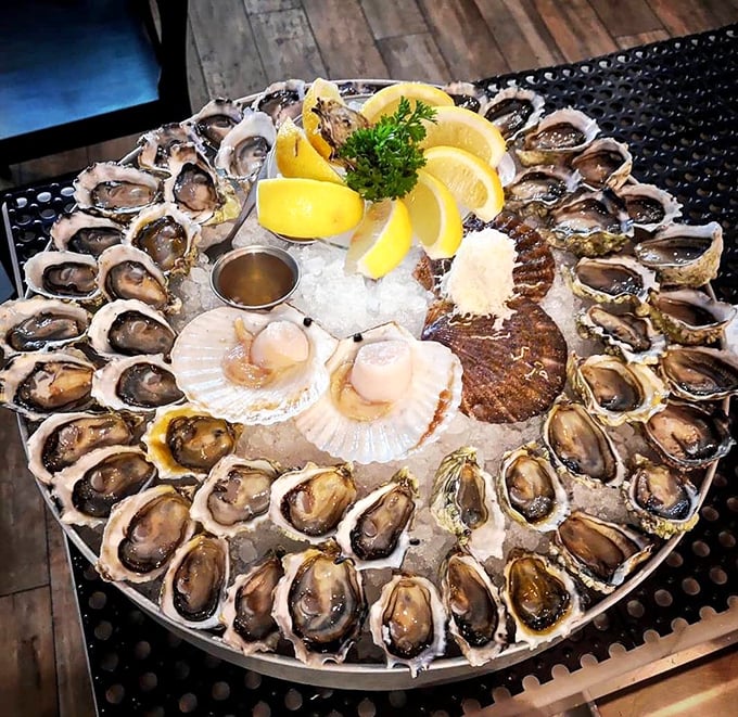 A seafood platter that belongs in the Louvre&mdash;these oysters deserve their own zip code and a lengthy introduction.