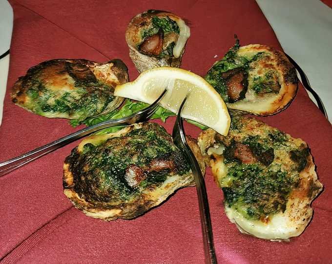 Oysters Rockefeller done right&mdash;a symphony of spinach, butter and briny goodness that makes you wonder why you'd ever eat oysters any other way.