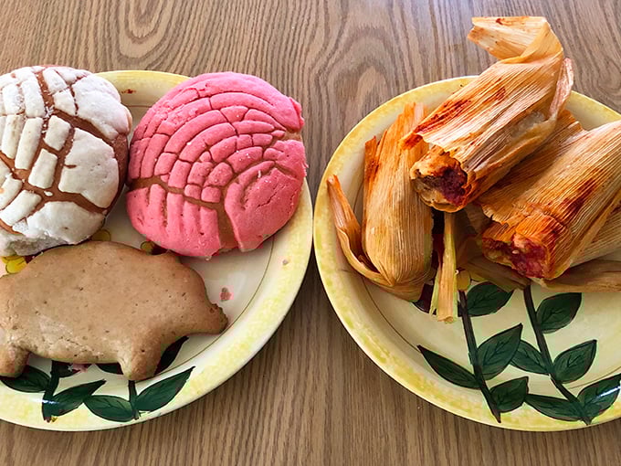 The perfect plate doesn't exi&mdash; Oh wait, here it is. Traditional conchas alongside corn-husked tamales&mdash;the ultimate Mexican food harmony.
