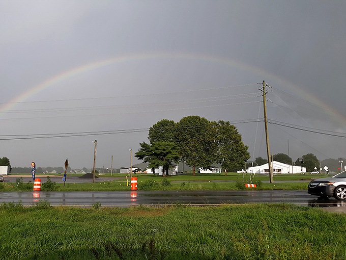 Even the rainbows seem more complete in Bridgeville, arching perfectly over farmland that feeds both body and soul.