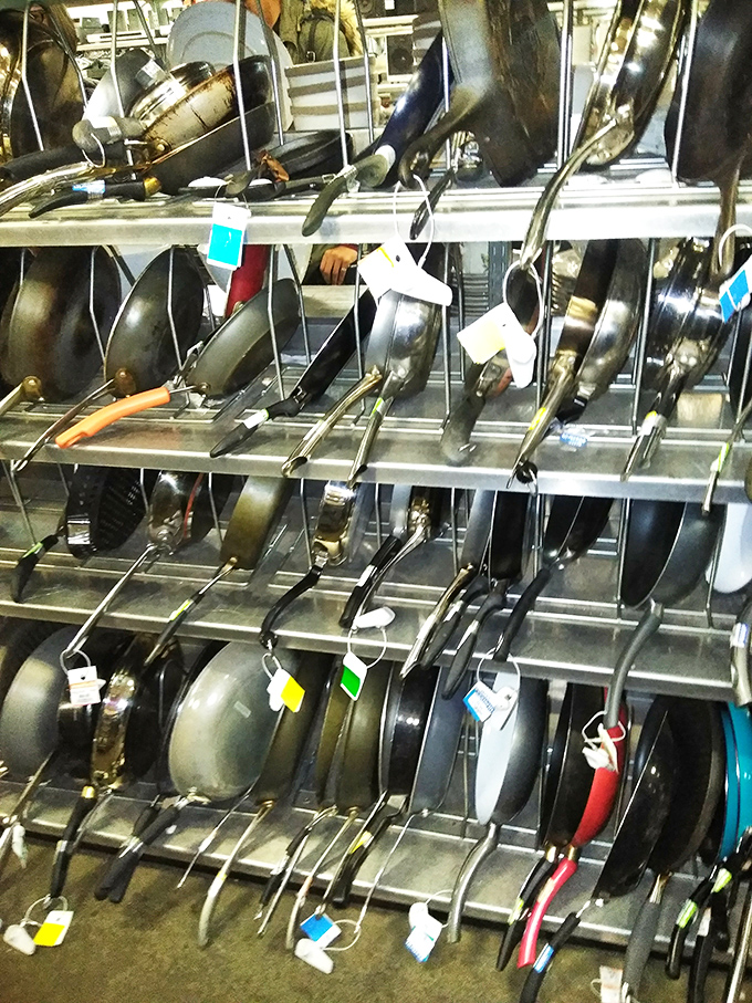 Professional-grade cookware that once ruled restaurant kitchens now awaits new culinary adventures at home.