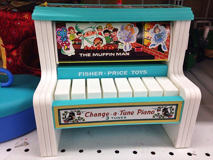 Vintage Fisher-Price toys that transport Gen X shoppers straight back to 1980s living room floors.