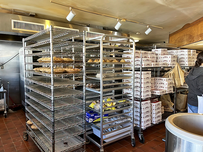 Rack after rack of future happiness waiting for their moment in the spotlight &ndash; pie potential in its purest form.