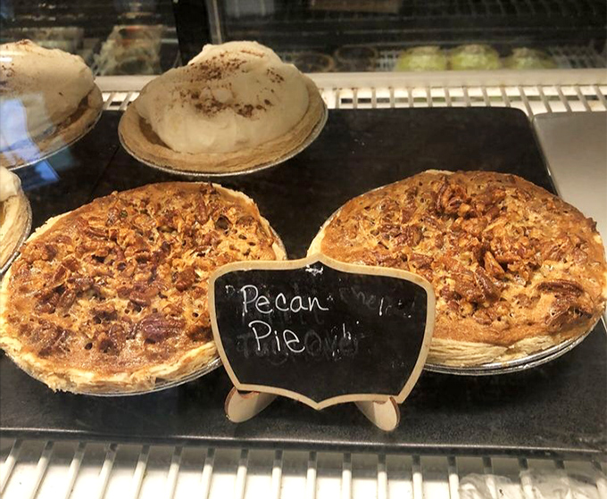 Pecan pies that would make your grandmother both jealous and proud. The perfect balance of sweet, nutty decadence waiting to conclude your meal.