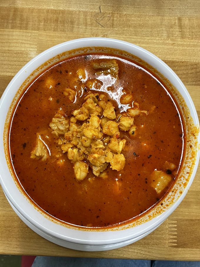 This pozole isn't just soup&mdash;it's a spicy, soul-warming hug in a bowl that makes you forget all your problems.