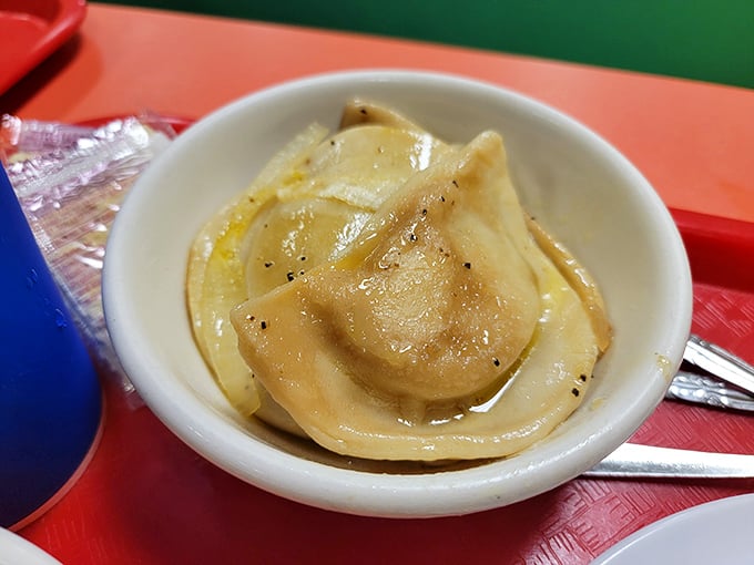 Pierogies swimming in butter&mdash;proof that sometimes the simplest preparations yield the most profound pleasures. Eastern European comfort in a bowl.