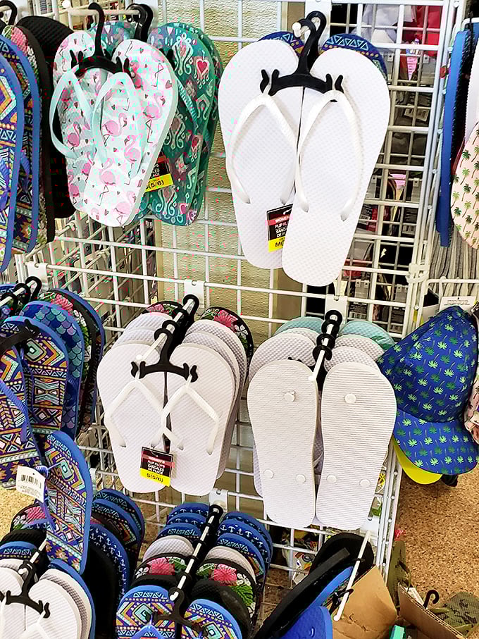 Flip-flop fantasy land&mdash;summer essentials in every pattern imaginable, from classic white to "vacation mode: activated" flamingo chic.