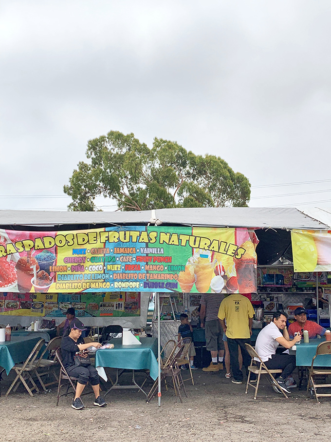 The universal language of refreshment speaks fluently here, where raspados and aguas frescas offer sweet relief from treasure-hunting fatigue.
