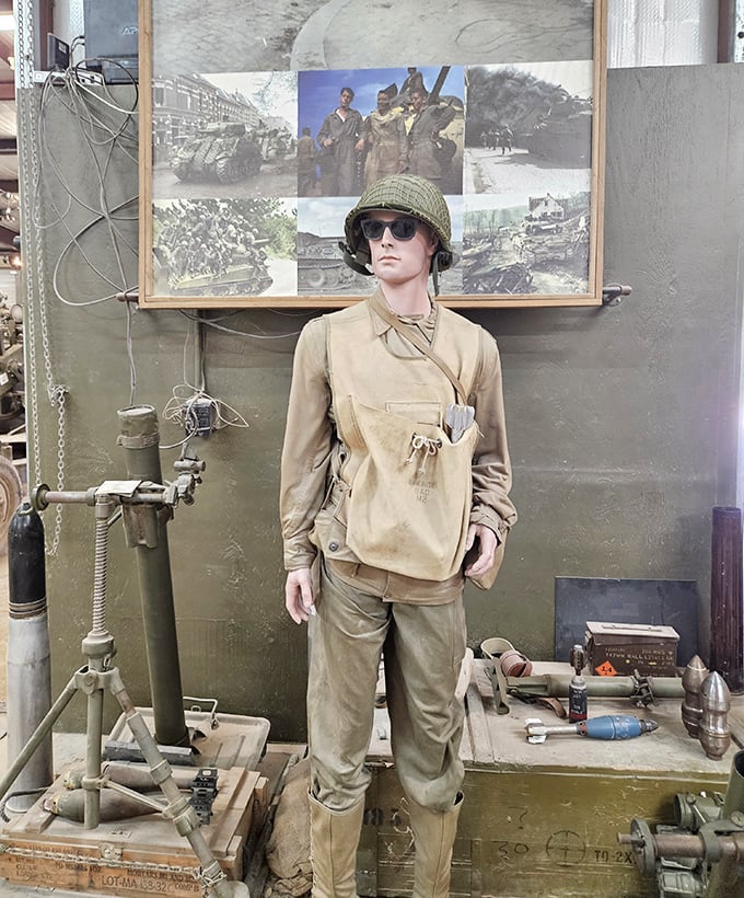 The museum's displays include authentic uniforms and equipment, offering context for the vehicles and weapons that defined modern combat.