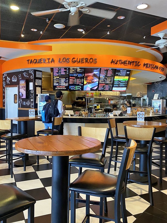 The modern counter service setup keeps things moving efficiently, which is crucial when you're as popular as the last flight out before a snowstorm.