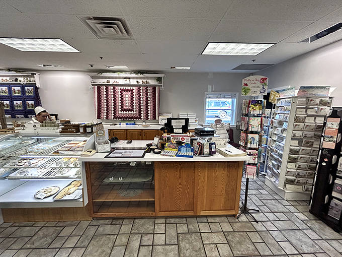 A simple, unassuming bakery counter that belies the life-changing sweets behind the glass. Pastry paradise requires no fancy packaging.
