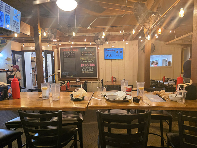 The staff moves with the practiced efficiency of people who know they're serving food worth waiting for. No rush, just coastal hospitality at its finest.