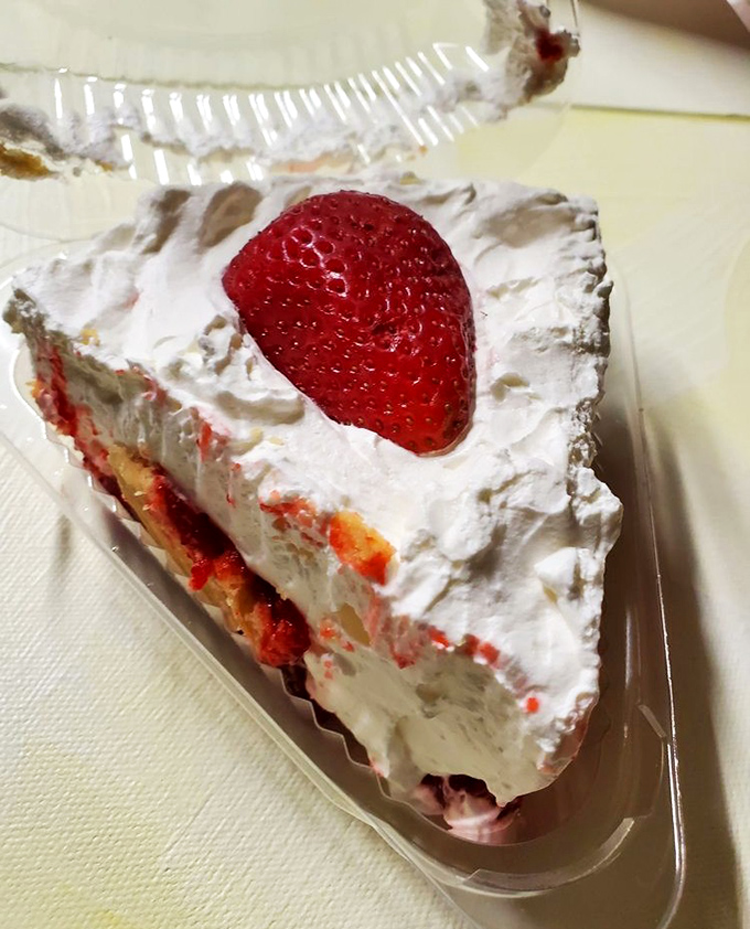 Strawberry shortcake with cream so abundant it creates its own weather system. Worth every sticky finger and guilty smile.