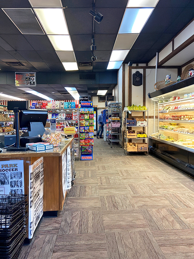 The market side of Kuby's is a treasure trove of European groceries &ndash; where impulse buys involve lebkuchen instead of candy bars.