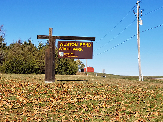Weston Bend State Park welcomes autumn with a carpet of golden leaves and the promise of river views worth every uphill step.