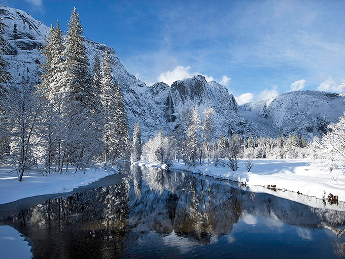 Yosemite in winter&mdash;just a short drive from Merced&mdash;where Mother Nature's most spectacular show doesn't check your bank balance before letting you in.