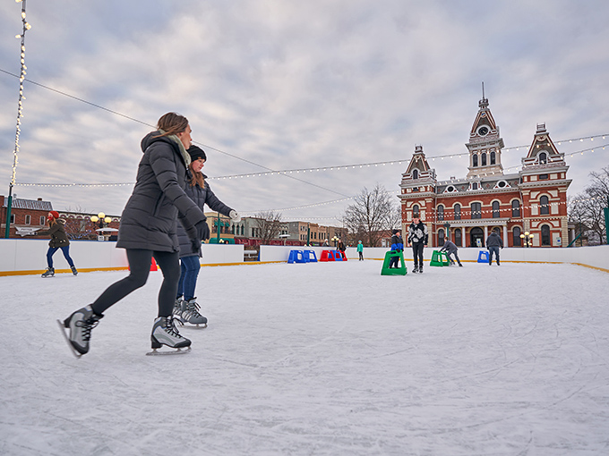 Winter transforms the courthouse square into a Norman Rockwell painting come to life, complete with ice skating that doesn't require a single app download.