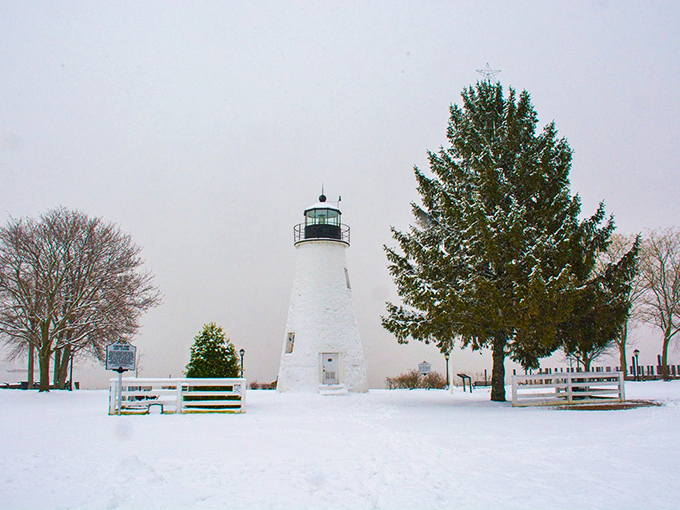 Winter transforms the lighthouse into a scene so Christmas-card perfect you can almost hear Bing Crosby crooning in the distance.