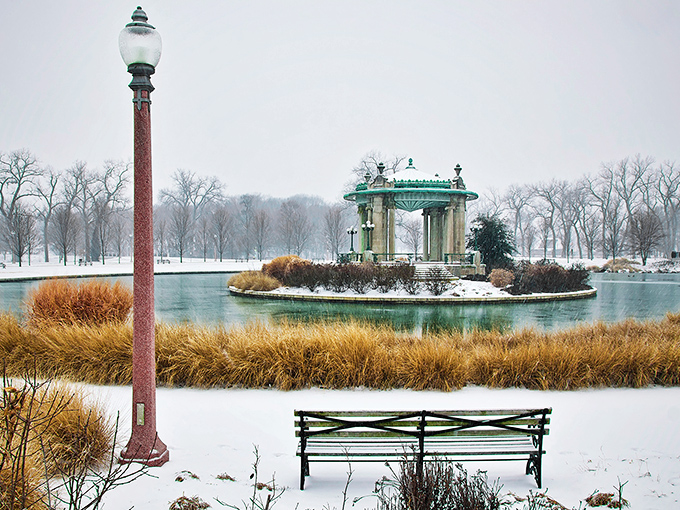 Forest Park's winter wonderland offers Maplewood residents free seasonal magic, where a simple bench becomes front-row seating to nature's most beautiful budget-friendly show.