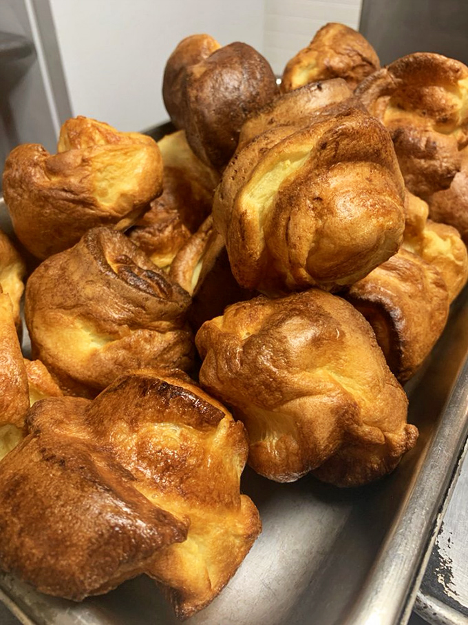 Yorkshire puddings puffed to golden perfection &ndash; these cloud-like treasures are ready to cradle gravy like nature intended.