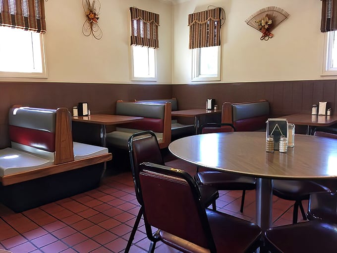 Sunlight streams through windows onto booths that have hosted first dates, family reunions, and regular Tuesday lunches since before you were born.