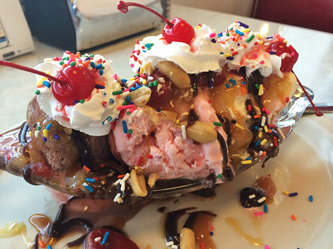 This isn't just a banana split&mdash;it's a carnival of ice cream, toppings, whipped cream, and cherries that makes adults remember why being a kid was so great.