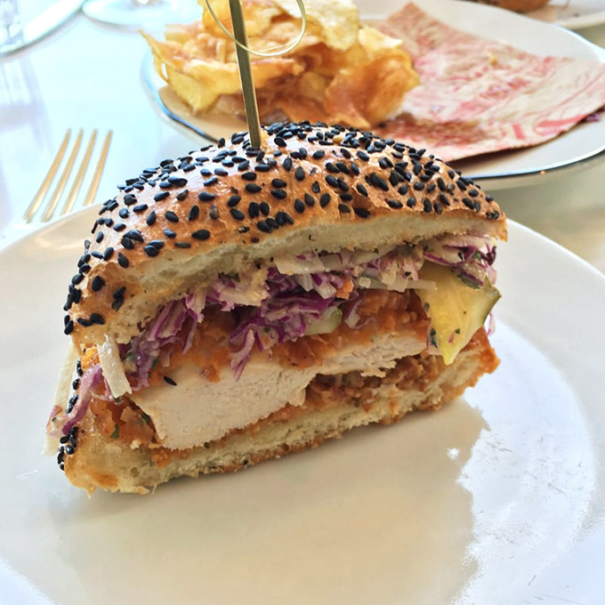 Even the chicken sandwich gets the gourmet treatment, proving this kitchen doesn't play favorites with ingredients.
