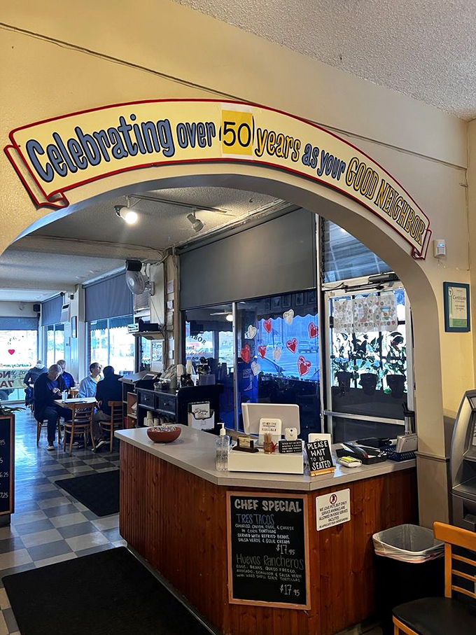 "Celebrating over 50 years as your GOOD NEIGHBOR!"&mdash;a sign that speaks volumes about why this place has outlasted countless trendy eateries.