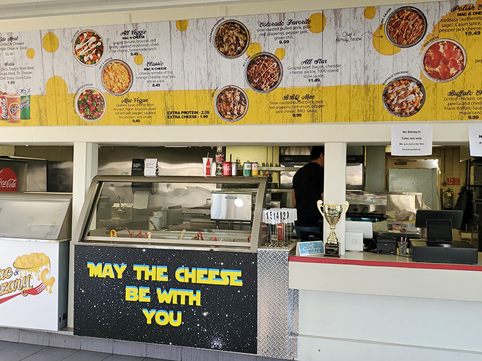 "May the cheese be with you" isn't just cute wordplay&mdash;it's the spiritual mantra of this mac and cheese temple.
