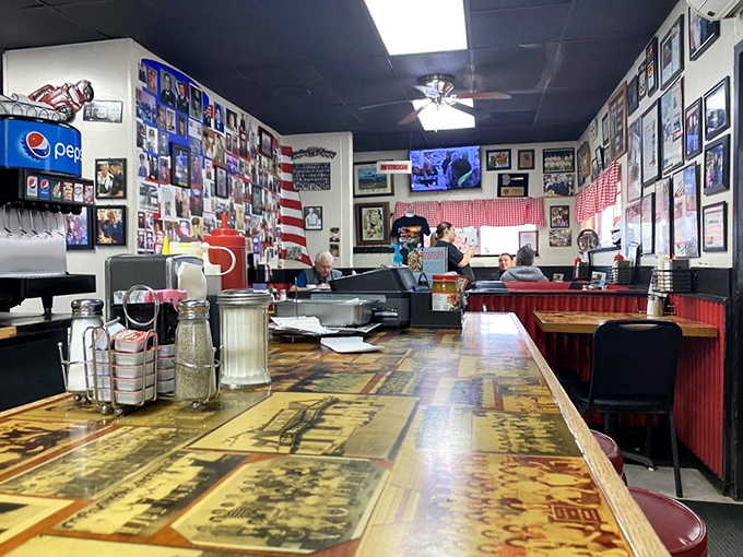 The counter view&mdash;where you can watch your food's journey from grill to glory while eavesdropping on the best local gossip.