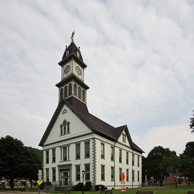 The Potter County Courthouse stands tall and proud, its distinctive clock tower keeping time for a community that values its heritage as much as its future.