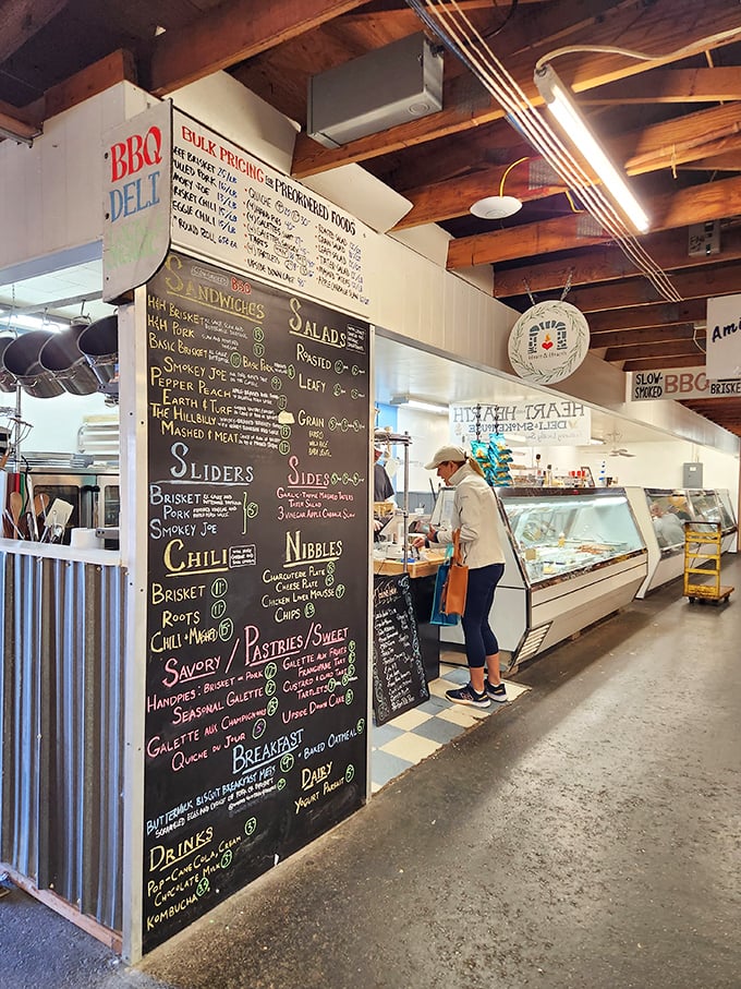 The chalkboard menu &ndash; where BBQ meets Pennsylvania Dutch cuisine in a beautiful marriage of regional comfort foods.