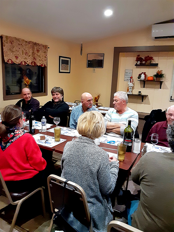 The private dining area hosts gatherings where food and conversation flow freely, creating memories that outlast the meal itself.