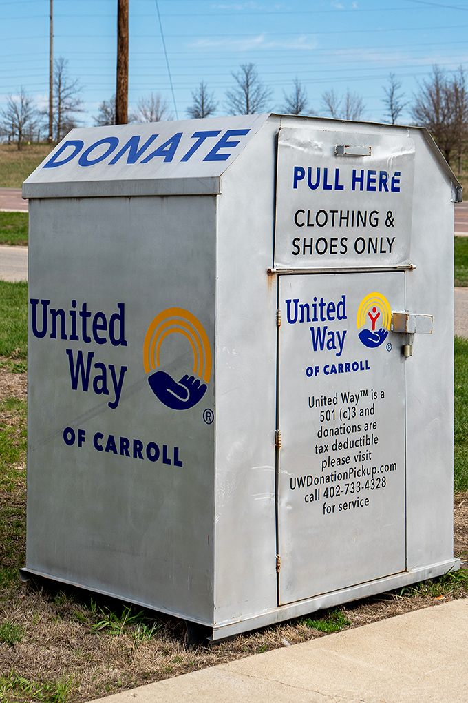 The humble donation box: where the thrift circle of life begins. Today's castoffs become tomorrow's discoveries in retail's most democratic ecosystem.