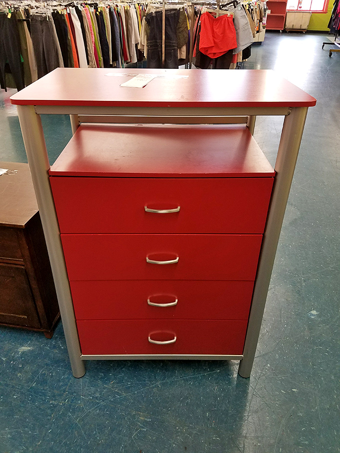 That red dresser isn't just furniture&mdash;it's a statement piece waiting to transform your guest room from "meh" to magazine-worthy.