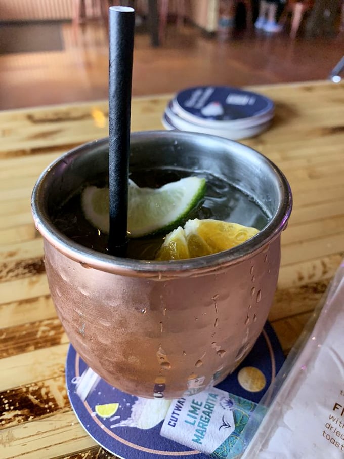 This copper mug doesn't just hold a cocktail&mdash;it cradles a masterpiece of lime, spirits, and the promise of a perfect evening.