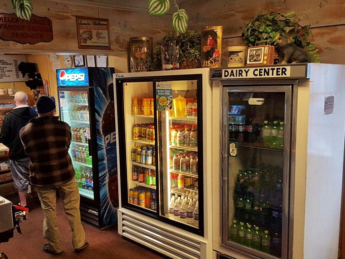 The drink coolers stand ready to provide the perfect companion to your sausage sandwich&mdash;because greatness deserves proper hydration.