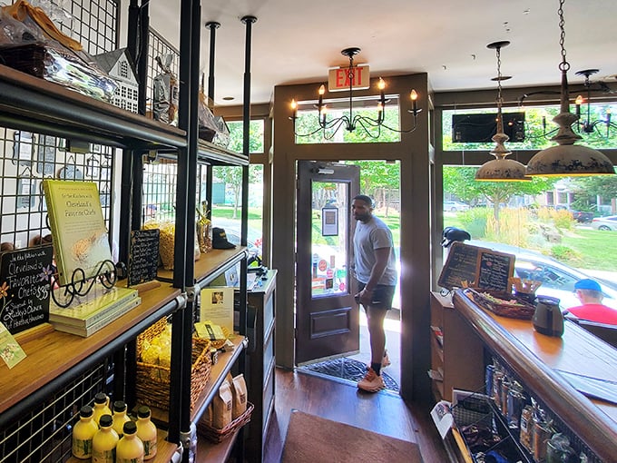 Every great food adventure begins with a single step through a doorway that promises homemade delights beyond the threshold.