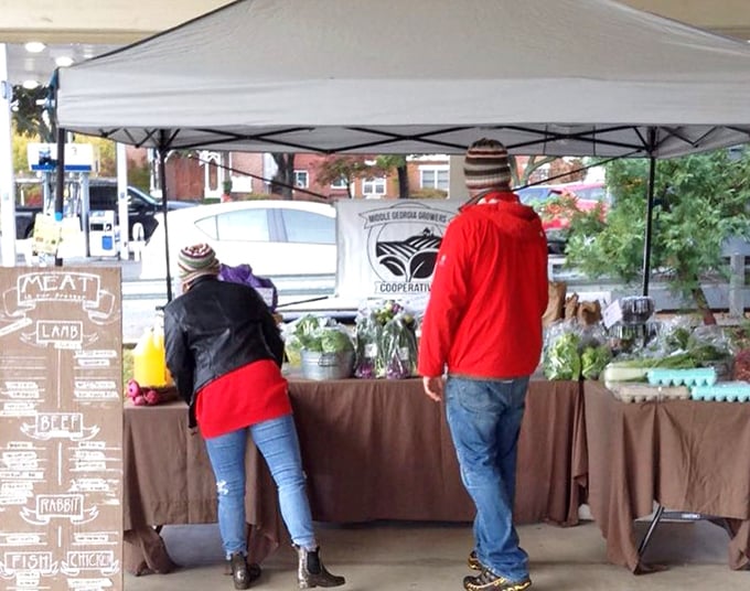 The farmers market showcases local bounty with farm-to-table simplicity. In Milledgeville, "locally sourced" isn't a marketing trend&mdash;it's just how things have always been done.