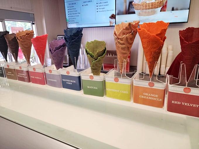 Colorful waffle cones that taste as good as they look. These aren't just ice cream vessels&mdash;they're the final, crunchy exclamation point.
